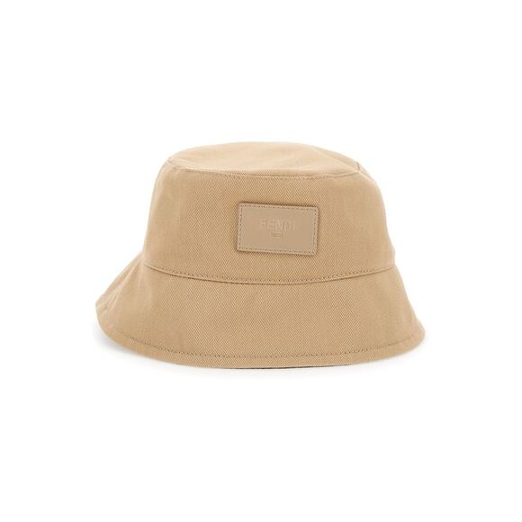 Fendi | Accessories | Fendi Men Beige Bucket Hat With Tonal Ff Logo ...